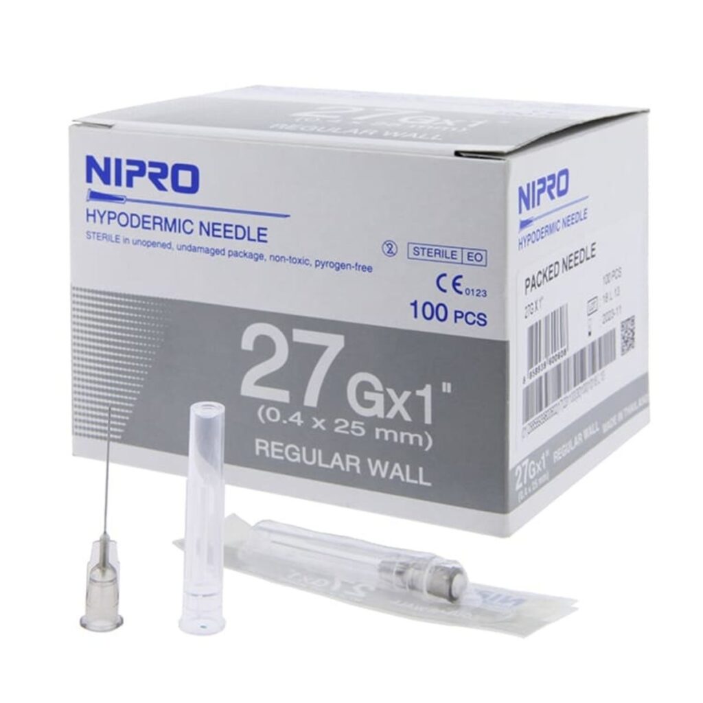 เข็มฉีดยา (Hypodermic Needle) NIPRO เบอร์ 18x1 1/2" (100 ชิ้น/กล่อง)
